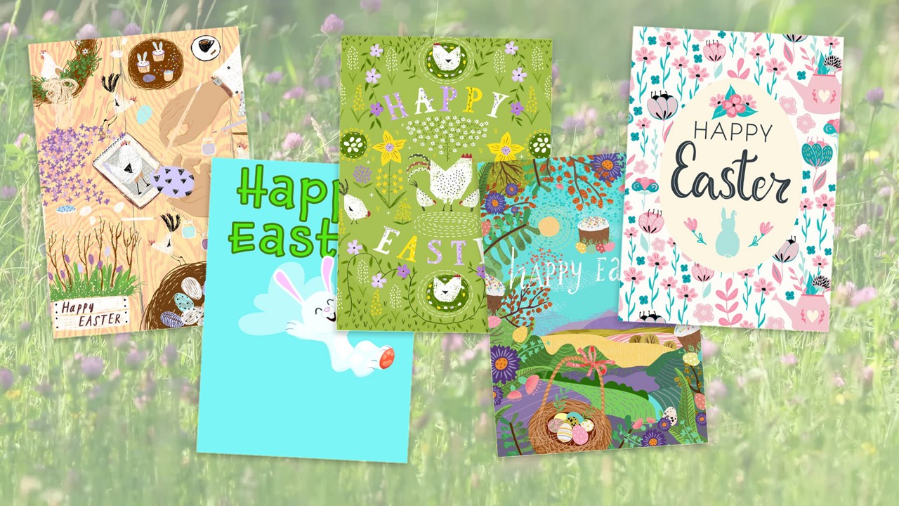 Group-signed Easter cards