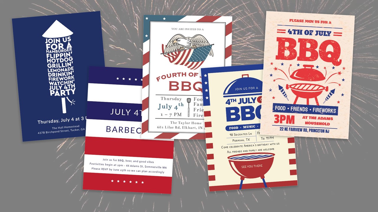 4th of July Invitations | Ellacard