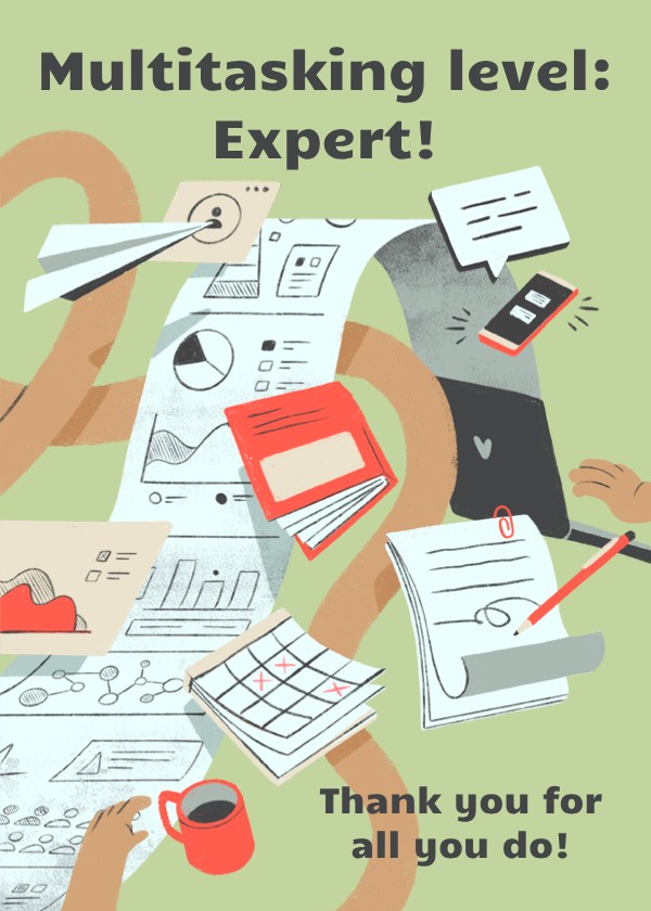 Multitasking level: expert | Ellacard