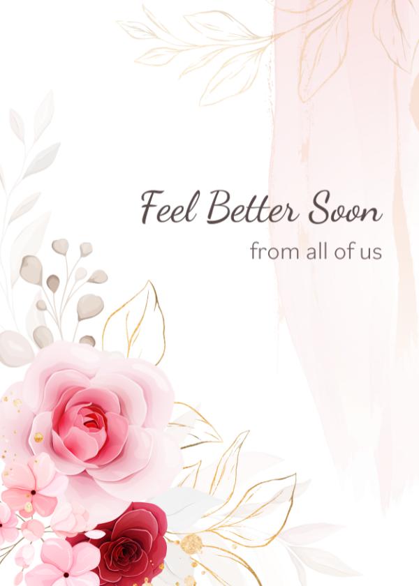 Elegant feel better soon with roses