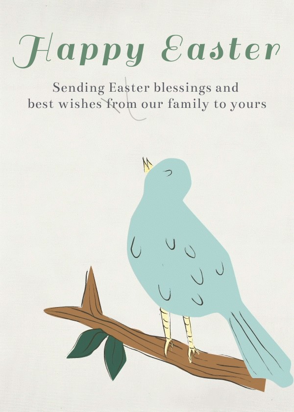 Joyfully singing bird of Easter