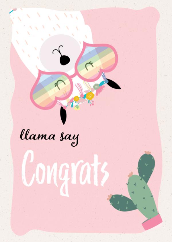 llama say congrats
