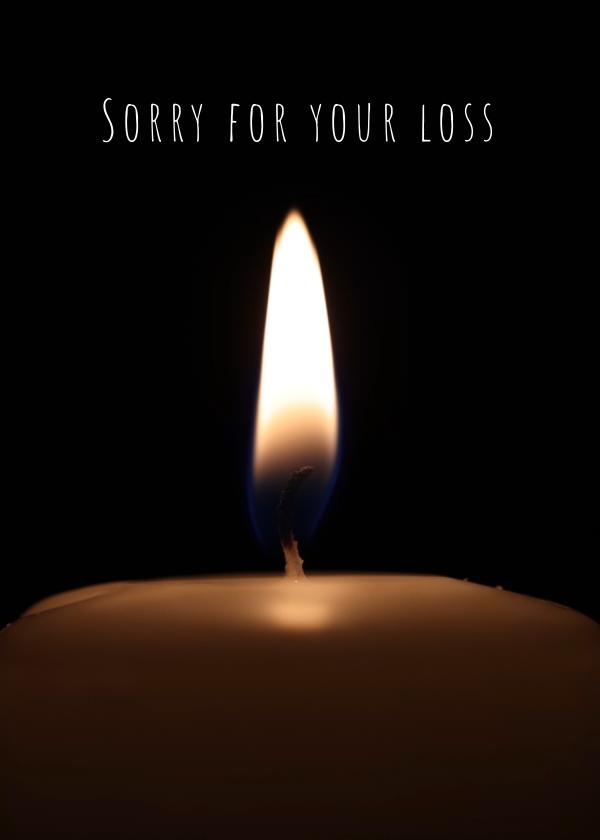 Large Candle Condolences