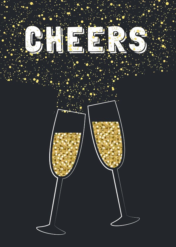 Bubbly champagne cheers