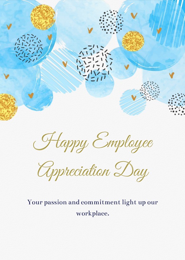 Watercolor balloons employee appreciation day