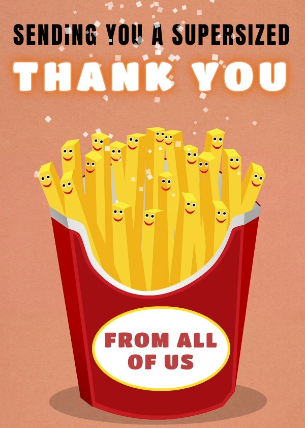 Supersized thank you