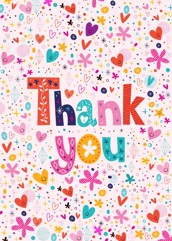 Pink doodad thank you