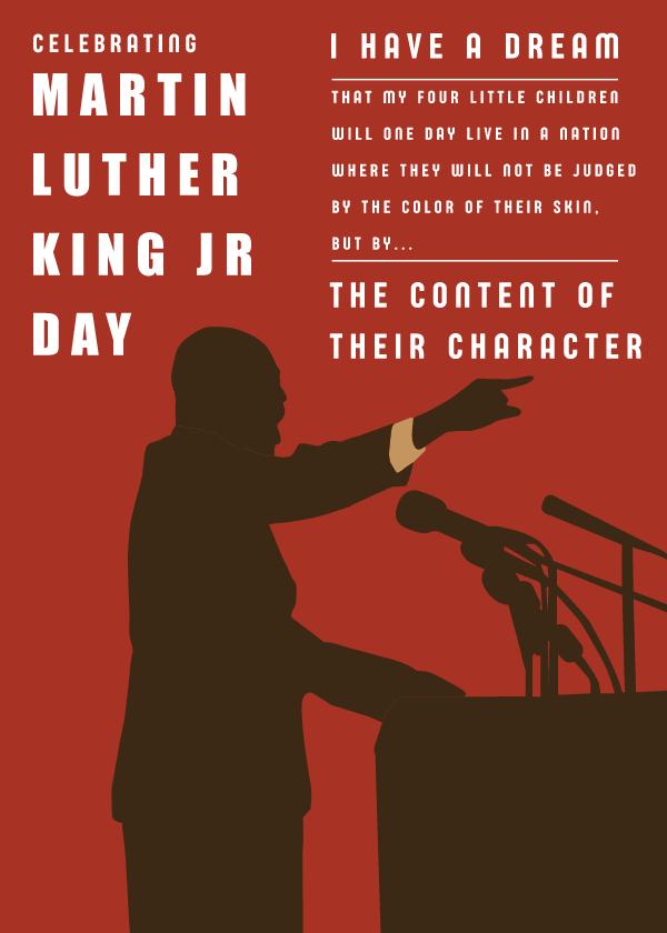 MLK Podium Card