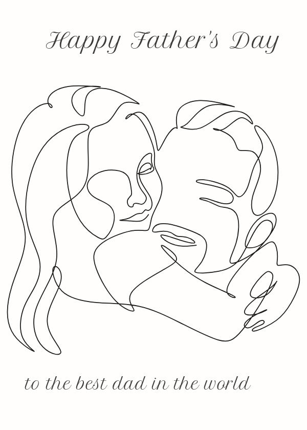 Father Daughter Hug Stencil