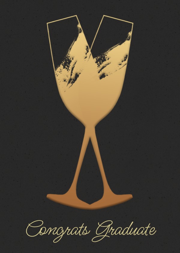 Graduation champagne cheers