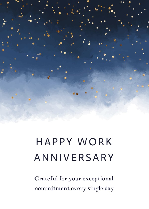 Watercolor with gold work anniversary