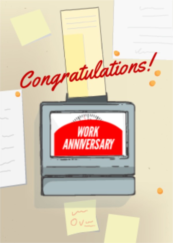 Work anniversary punch-in