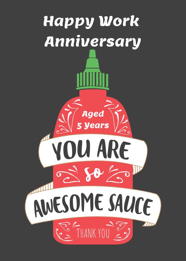 Work anniversary hot sauce